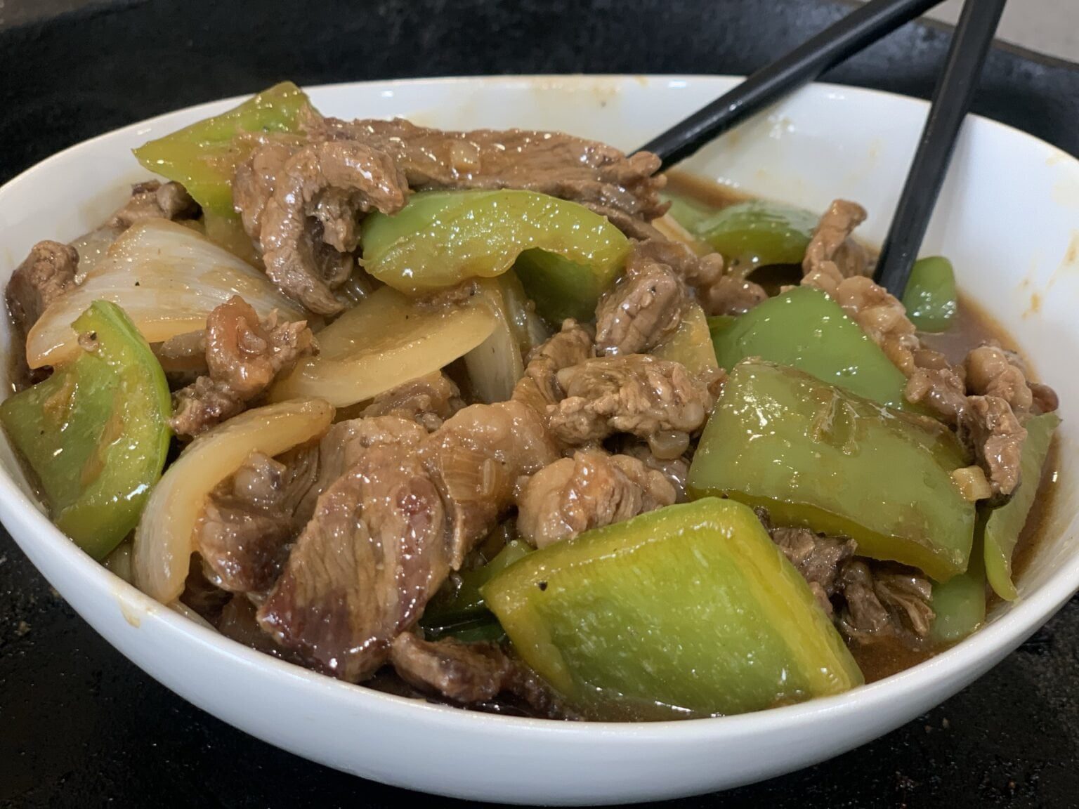Chinese Pepper Steak - Joanas World Recipes