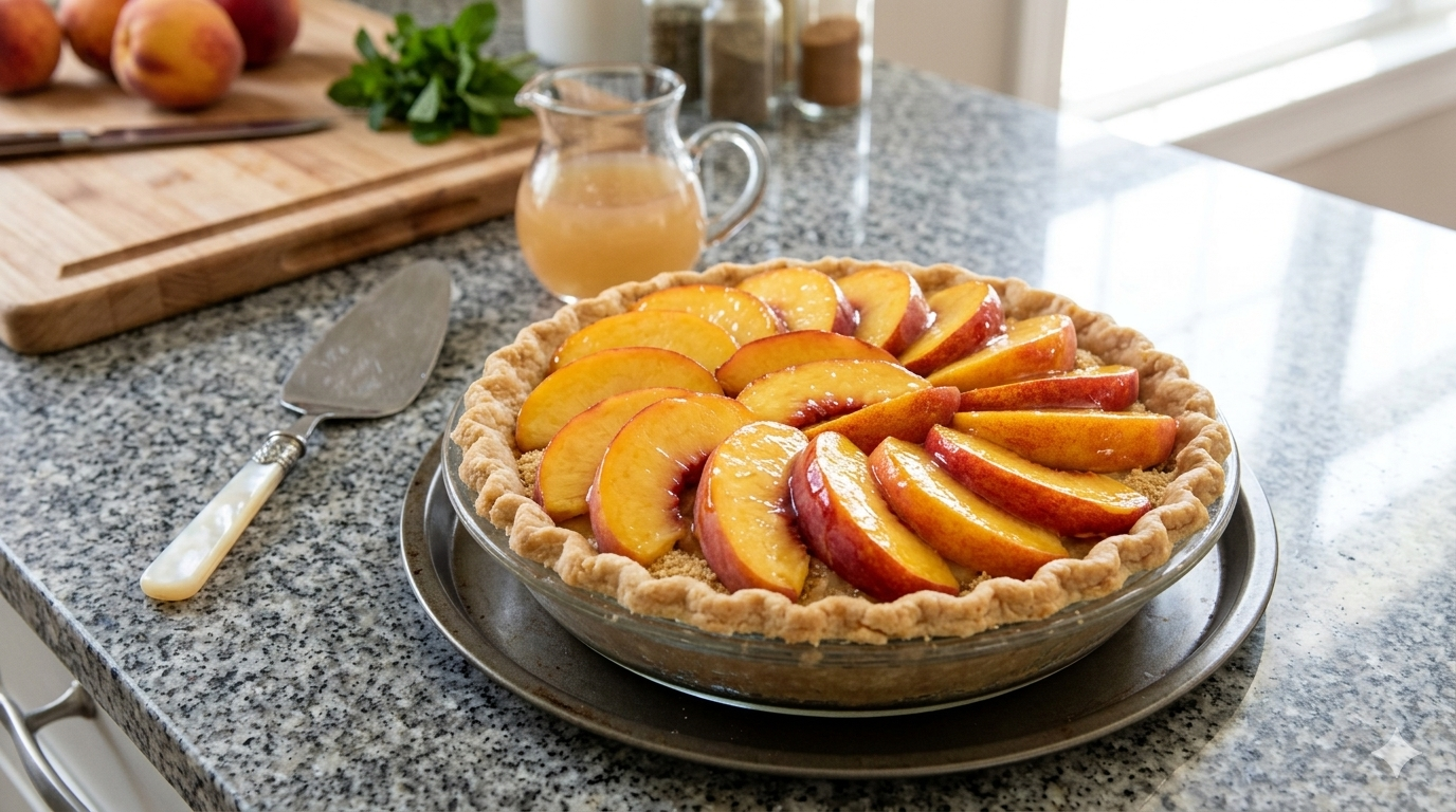 No-Bake Peach Pie - Joanas World Recipes