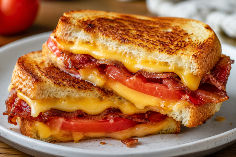 Tomato Bacon Grilled Cheese - Joanas World Recipes